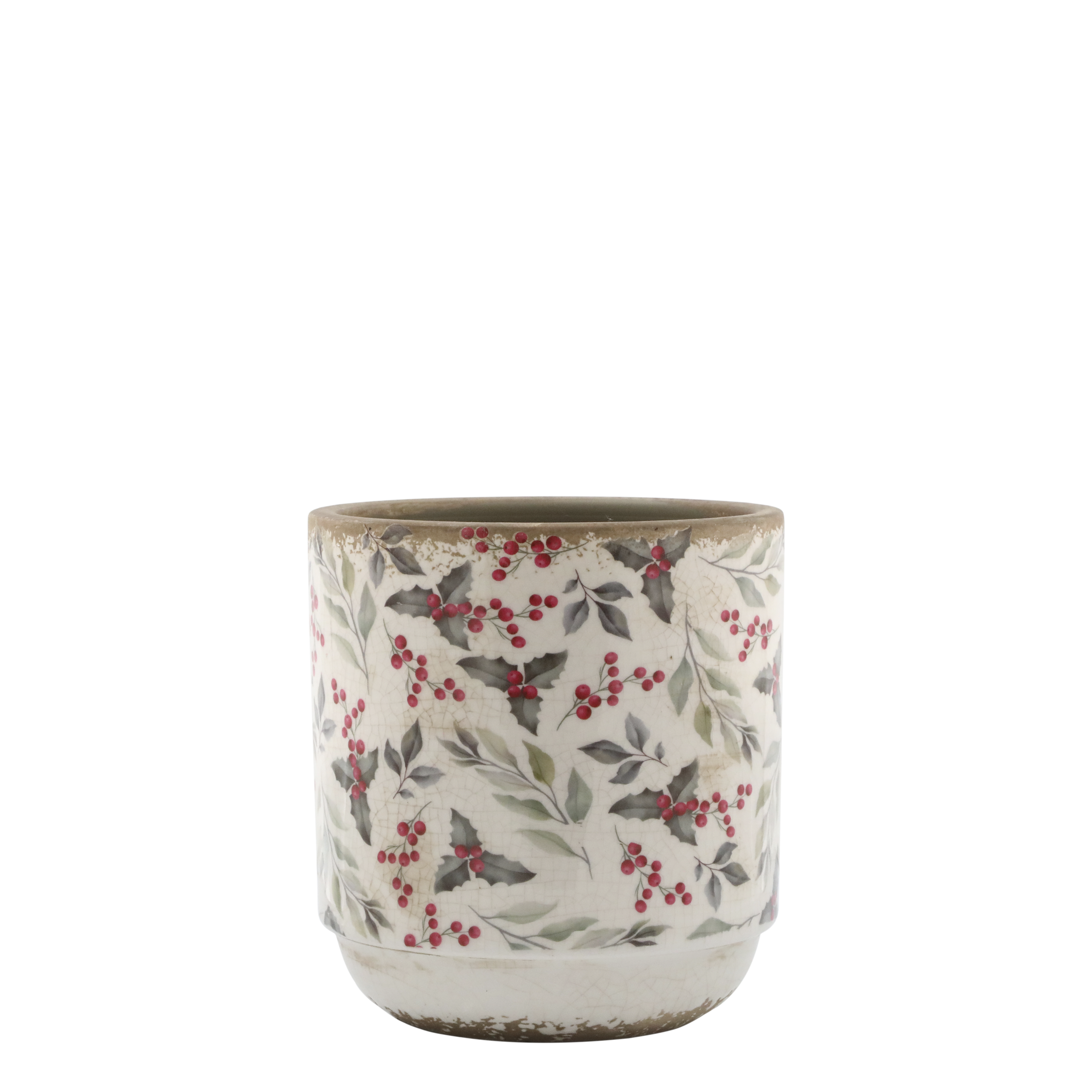 Pretty Holly and Berry Decorative Planter – Source for the Goose